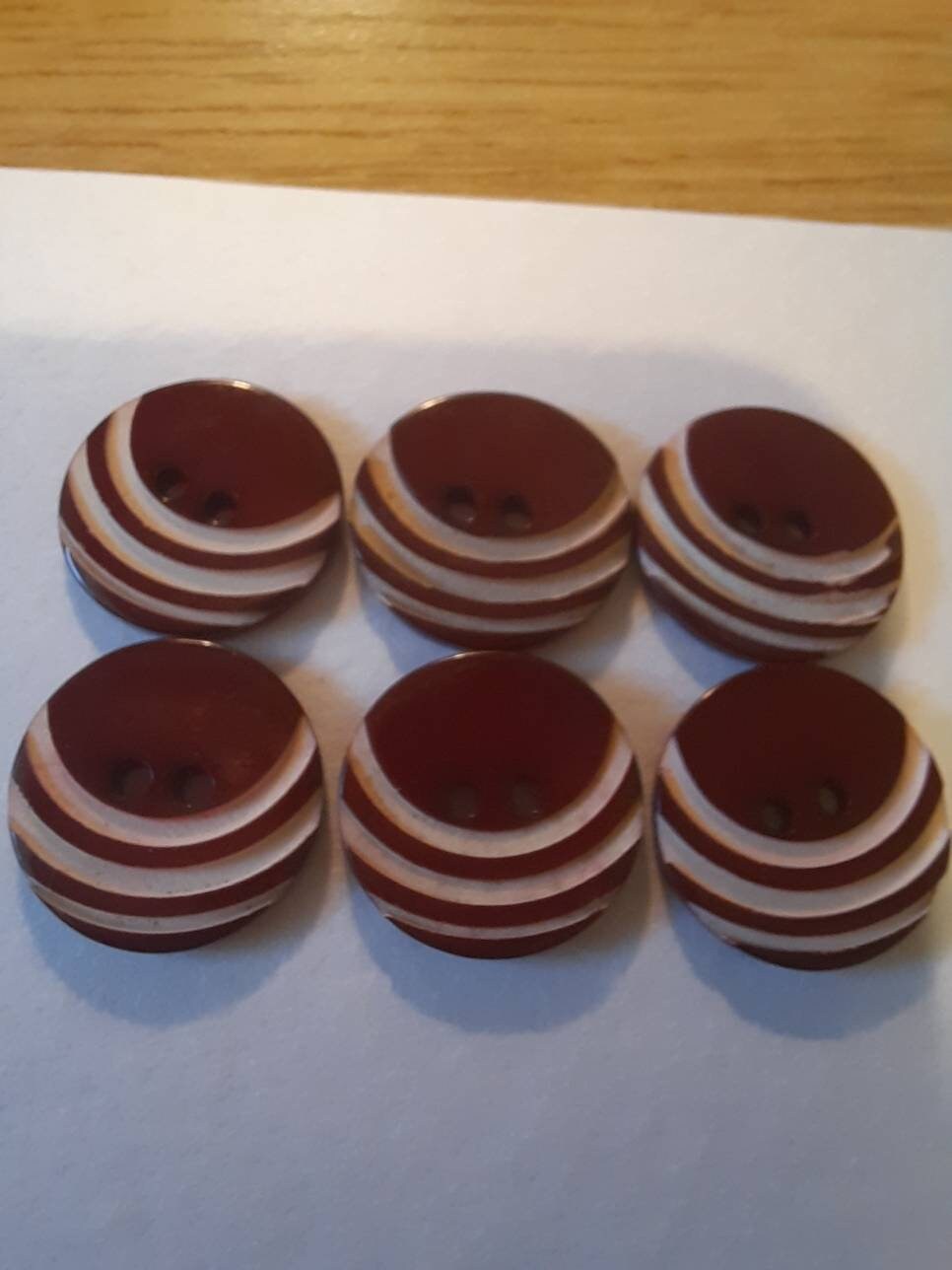 Buttons Set of 6 Art Deco Plum Color Buttons. 16mm or 1.6cm - Etsy