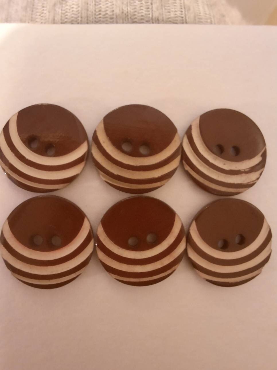 Buttons Set of 6 Art Deco Plum Color Buttons. 16mm or 1.6cm - Etsy