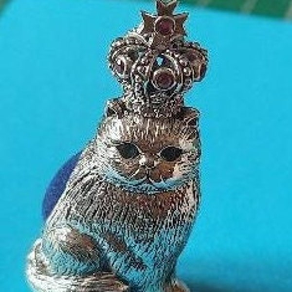 Sterling Cat Pin - Etsy