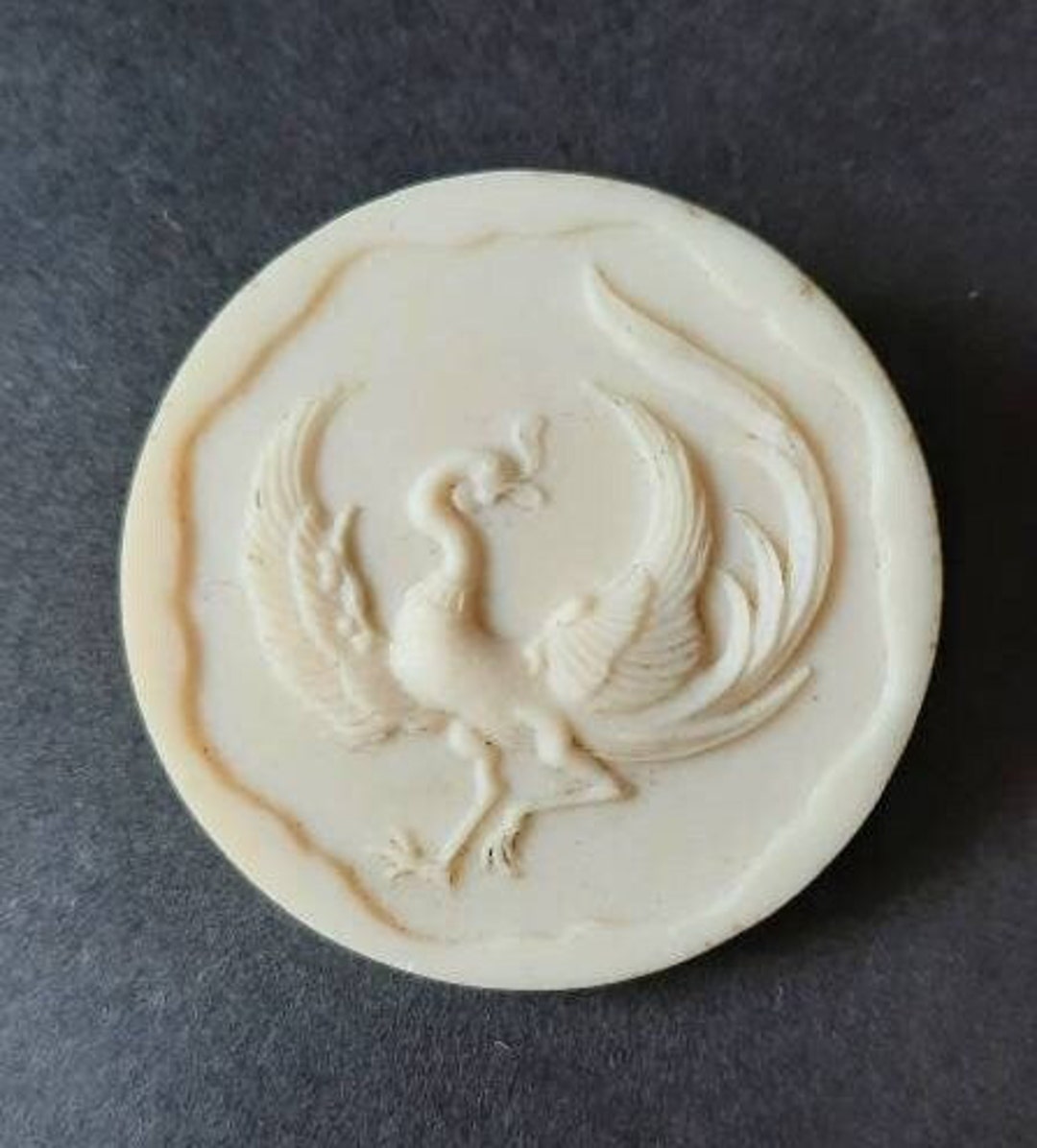 Button Artid Pheonix Bird Rare Button. 3.7cm Diameter. - Etsy