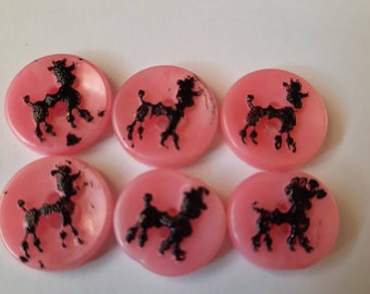 Poodle Buttons - Etsy