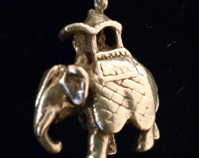 1 Charm Silver Elephant Howdah . 2cm by 2.3cm. - Etsy