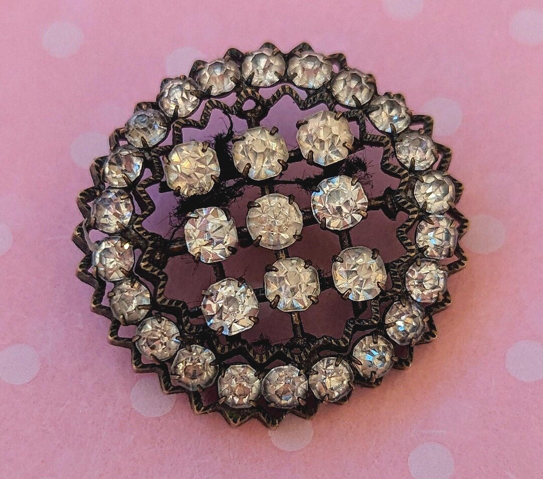 Antique Victorian Paste Button: Frilled Edge, Lattice Work (1 Inch) - Etsy