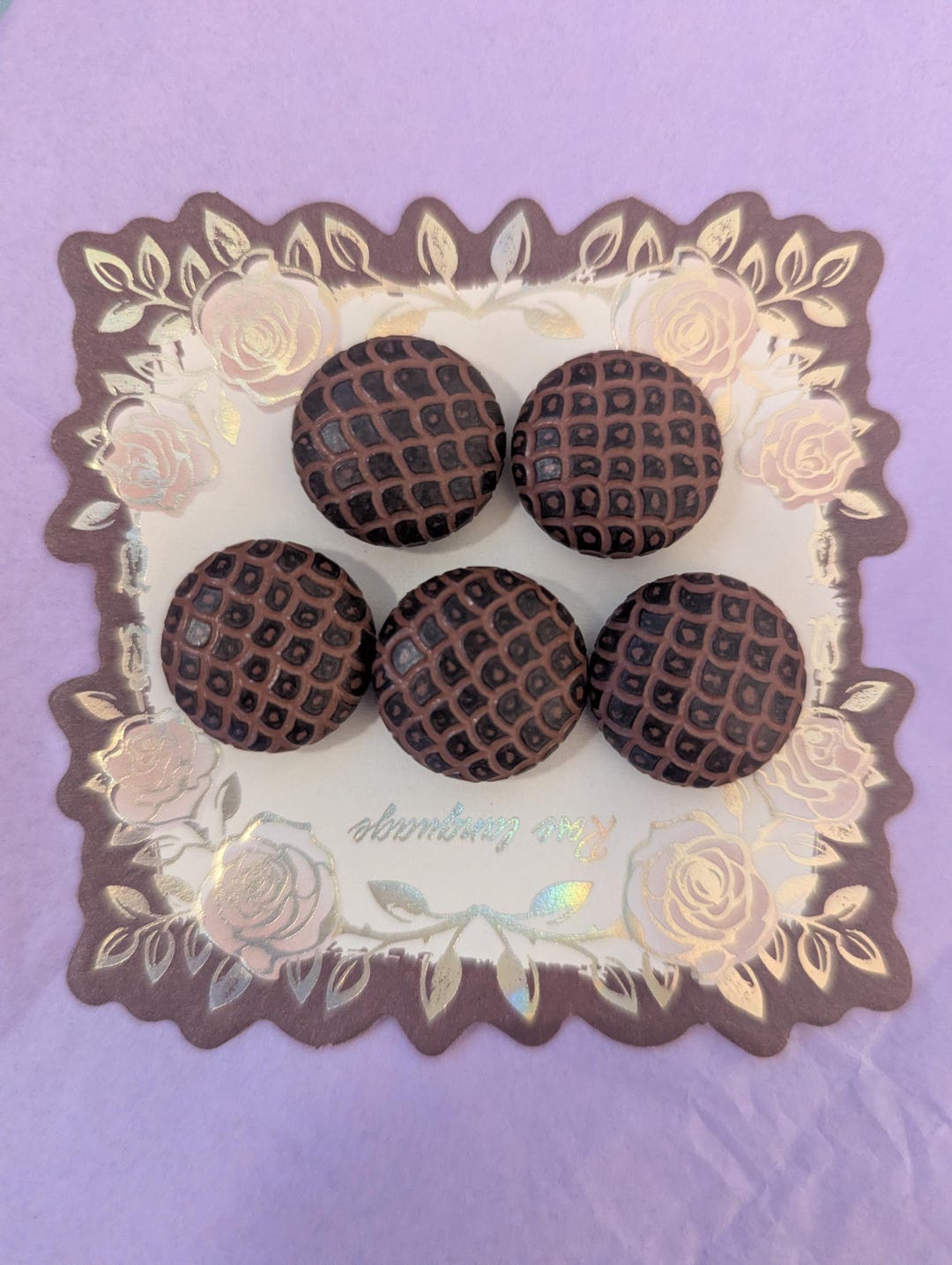 Vintage Faux Snakeskin Button Set. 2cm Diameter. - Etsy