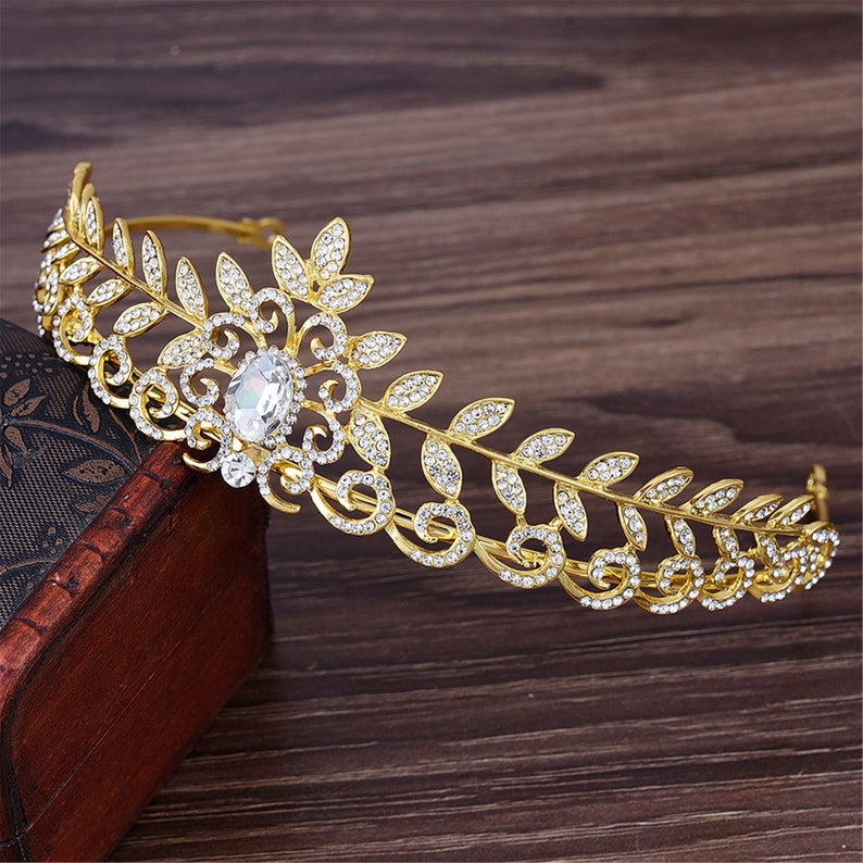 Gold Wedding Crown Stunning Bridal Crown Ruby Crystal Bridal - Etsy