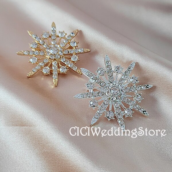 Snowflake Brooch Pin - Etsy