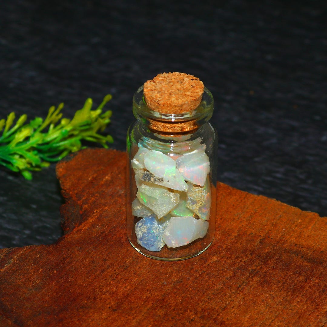 Gorgeous Ethiopian White Raw Opal Bottle, Mini Bottle Chips, Mini ...