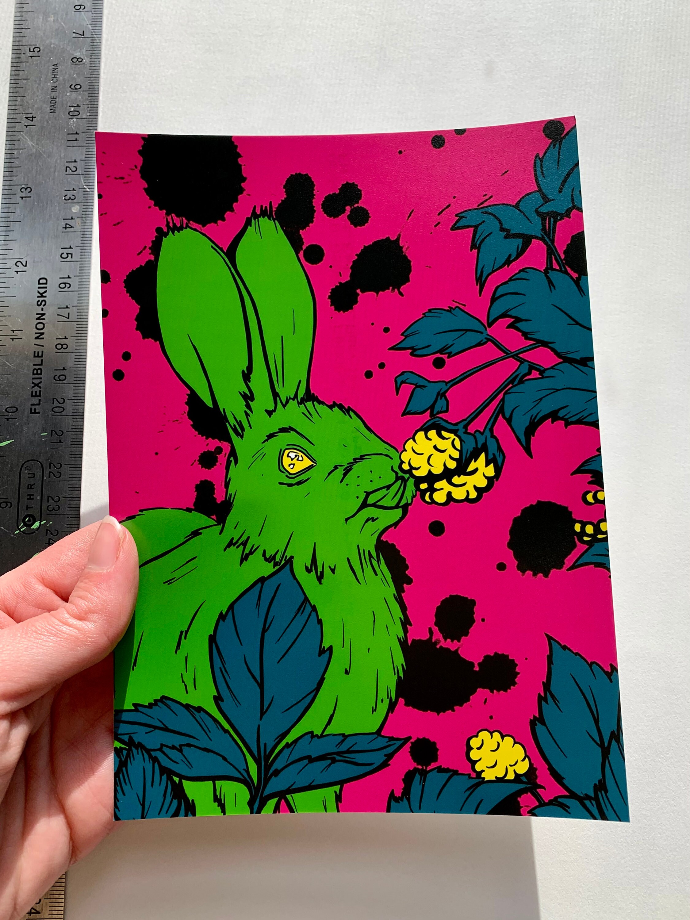 Pop Surrealism Rabbit Art Print Digital Illustration and - Etsy