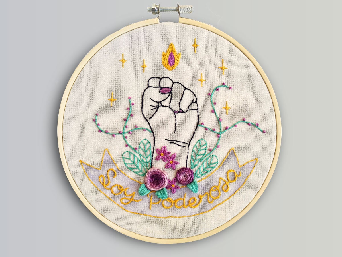 Feminist Hand Embroidery PDF Power Woman Message Soy - Etsy