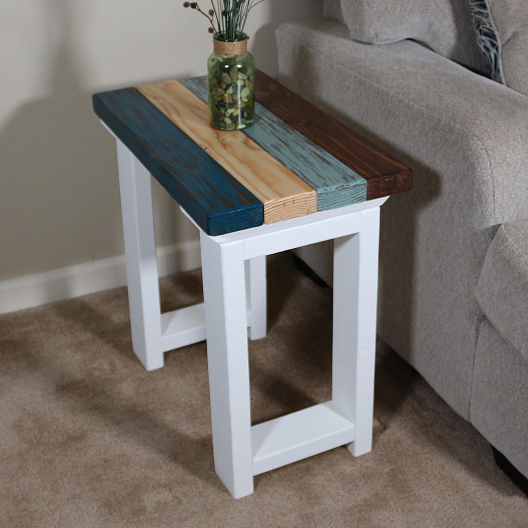 The Lakeshore Coastal End Table - Coastal Side Table - Coastal Entryway ...