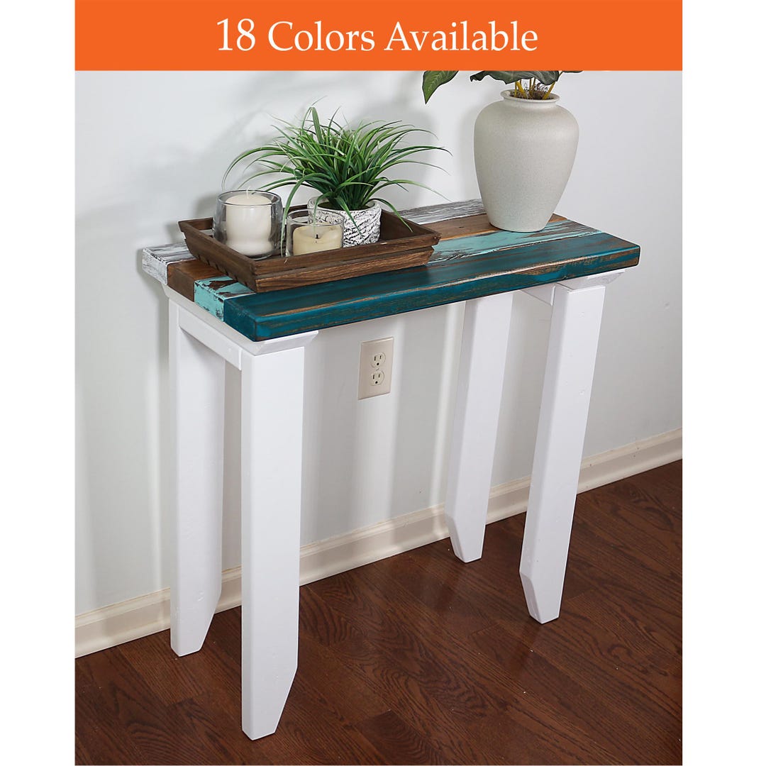 The Turquoise Ocean Coastal Console Table - Entryway Table - Etsy