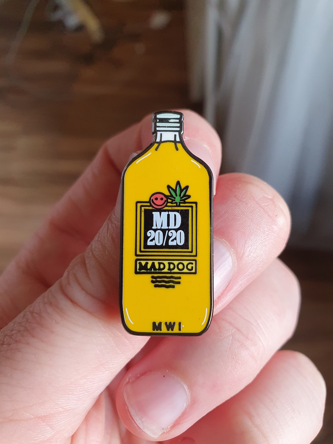 Orange Mad Dog Enamel Pin Badge - Etsy