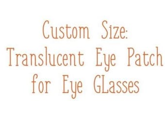 Translucent Eye Patch Removeable Custom Shape Vision Therapy Eye ...