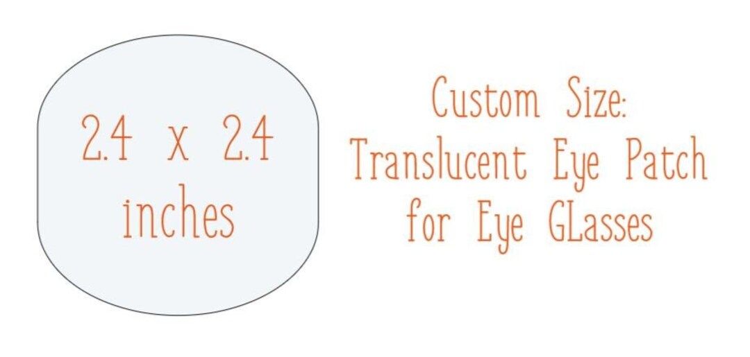 Translucent Eye Patch Removeable Custom Shape Vision Therapy Eye ...