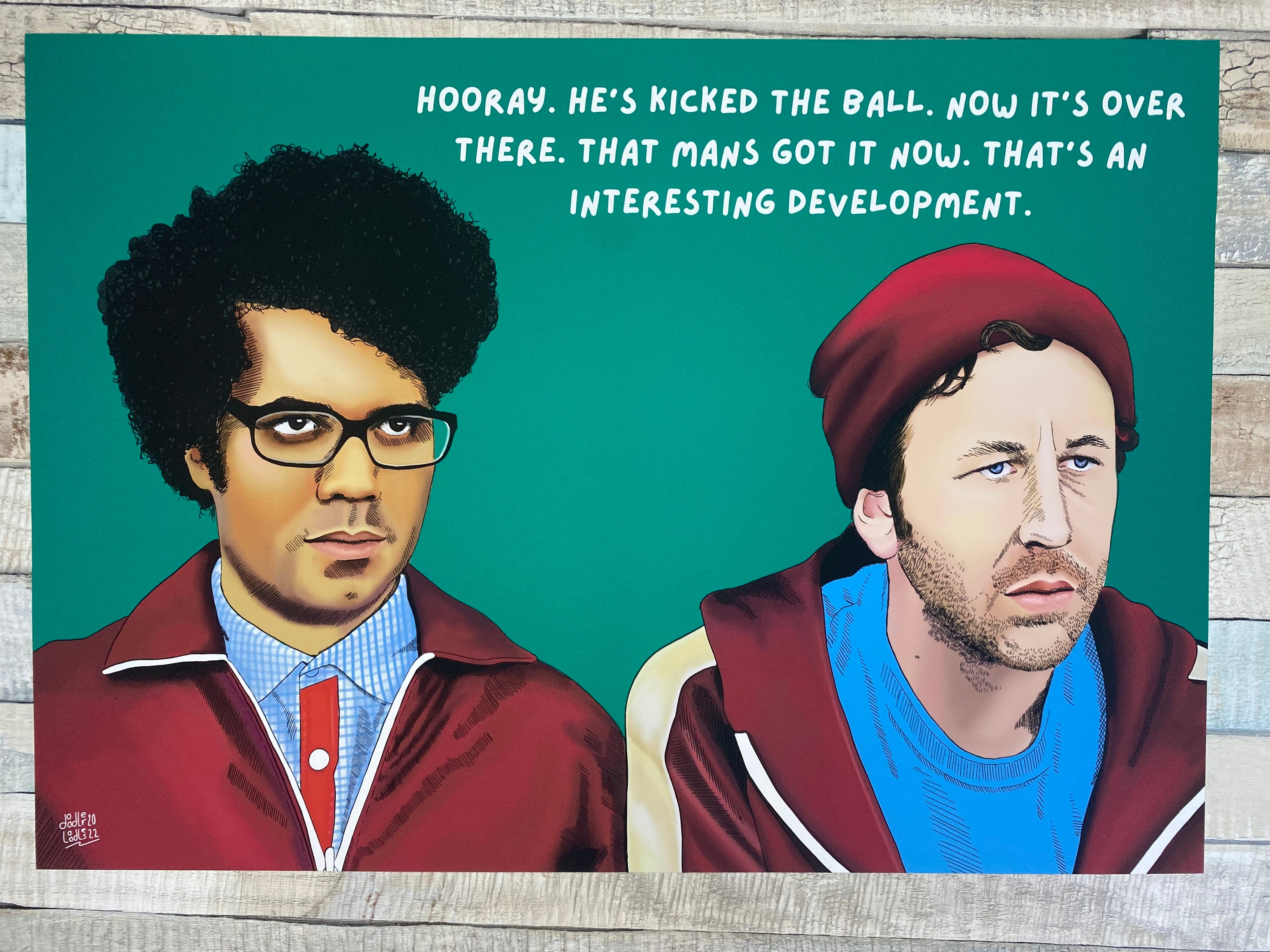 Moss and Roy the IT Crowd Art Print With Quote Room Decor - Etsy