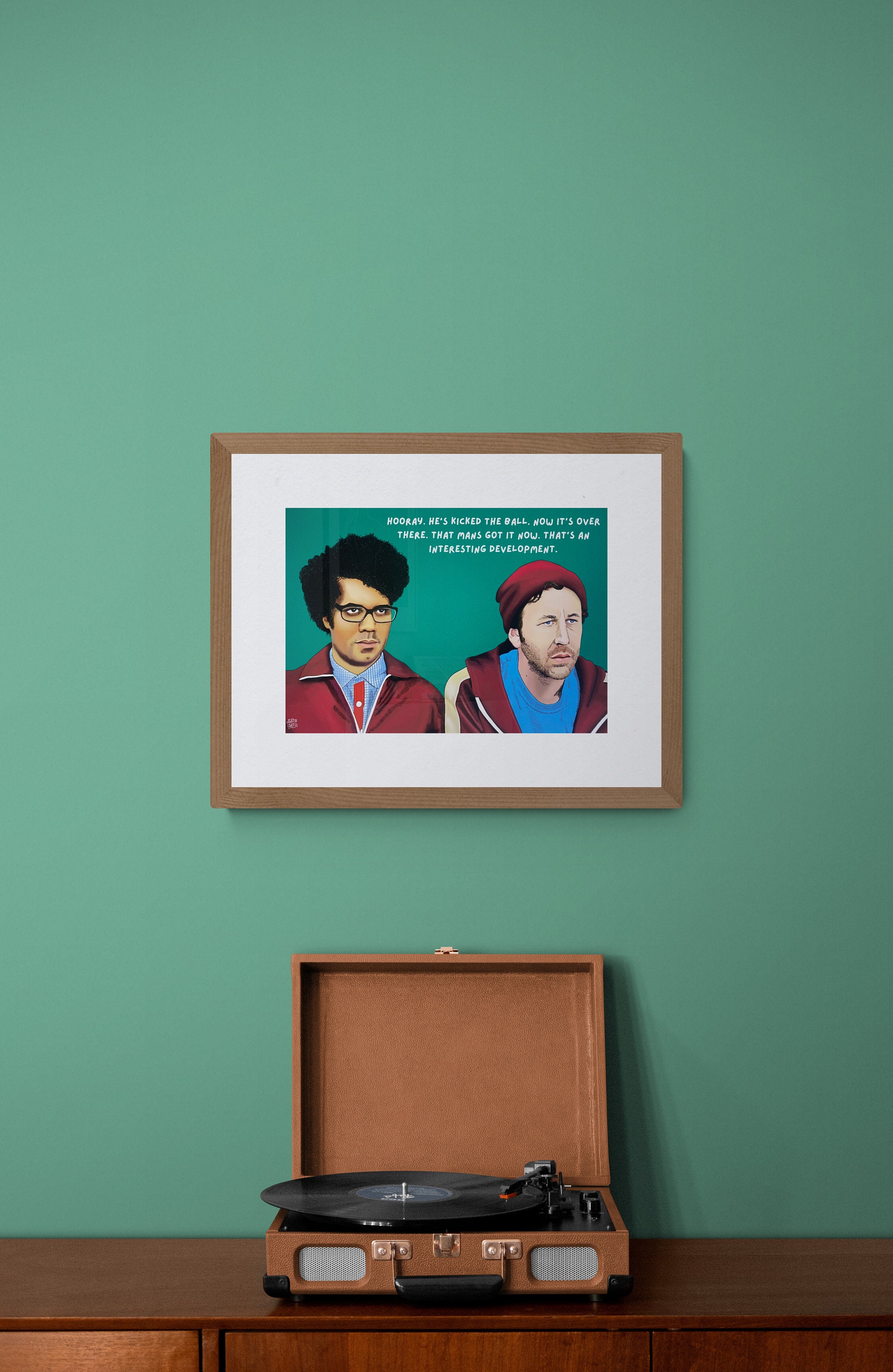 Moss and Roy the IT Crowd Art Print With Quote Room Decor - Etsy