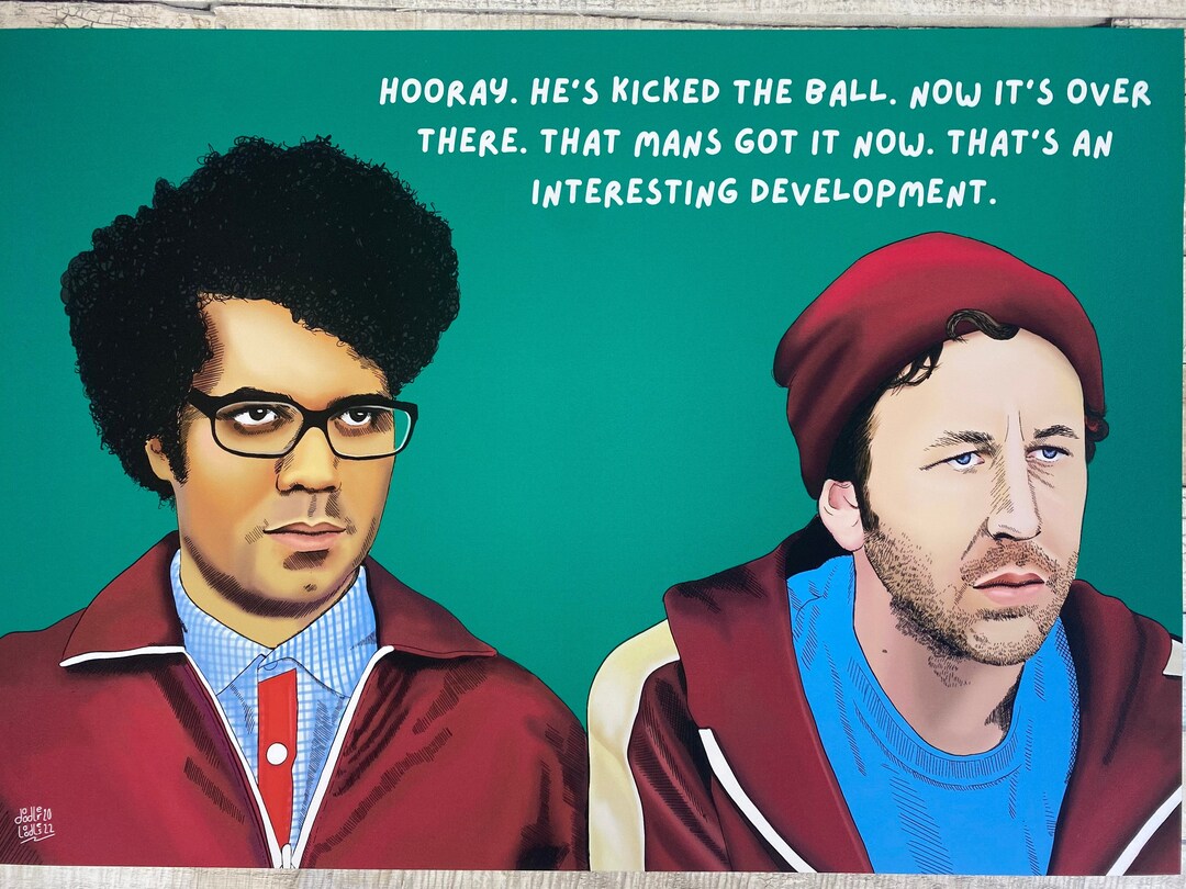 Moss and Roy the IT Crowd, Art Print With Quote, Room Decor, Wall Art ...