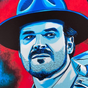 Jim Hopper Stranger Things Portrait Prints Fan Art Wall - Etsy UK