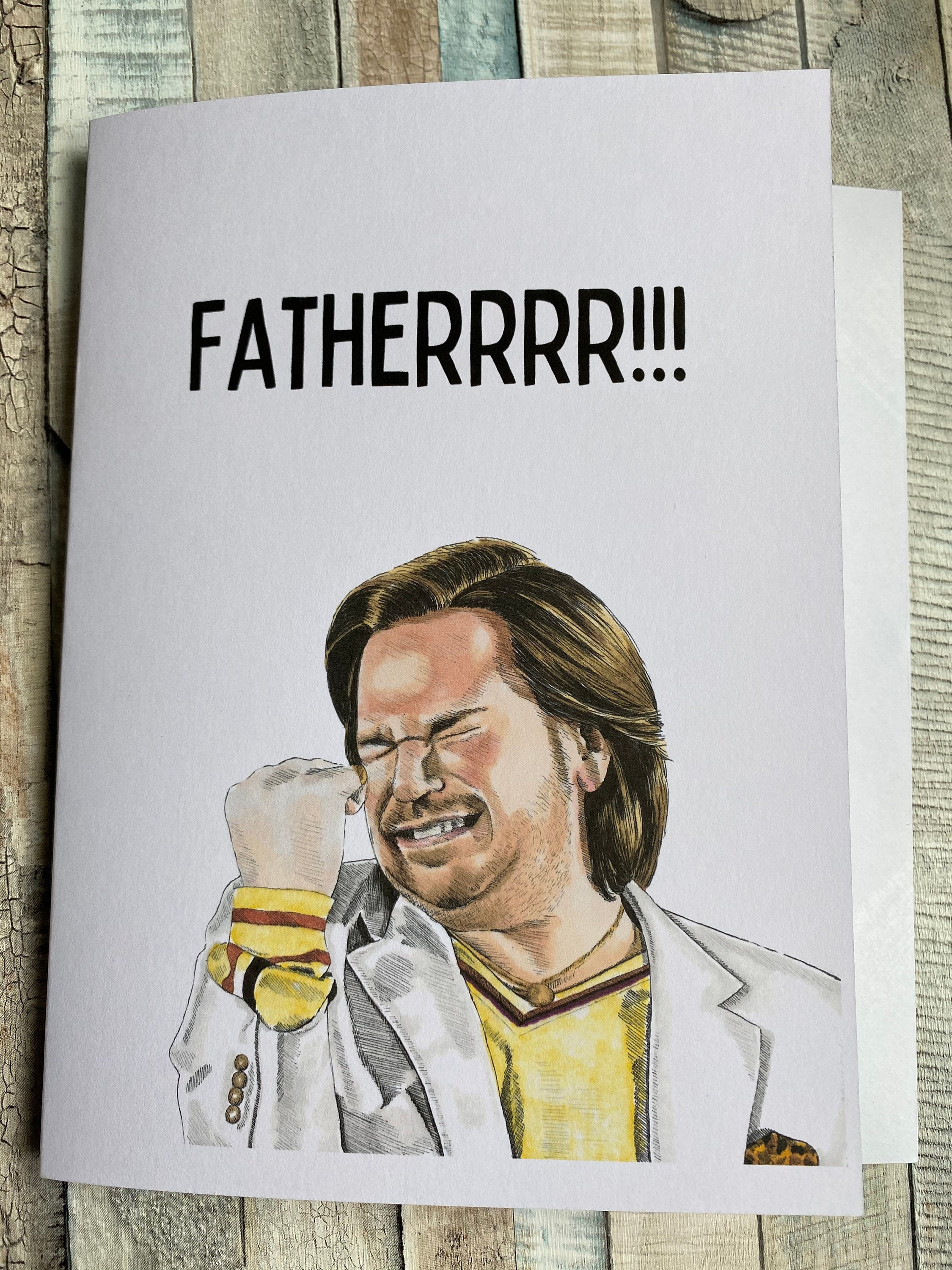 Fatherrrr IT Crowd Douglas Reynholm Greeting Card. | Etsy UK