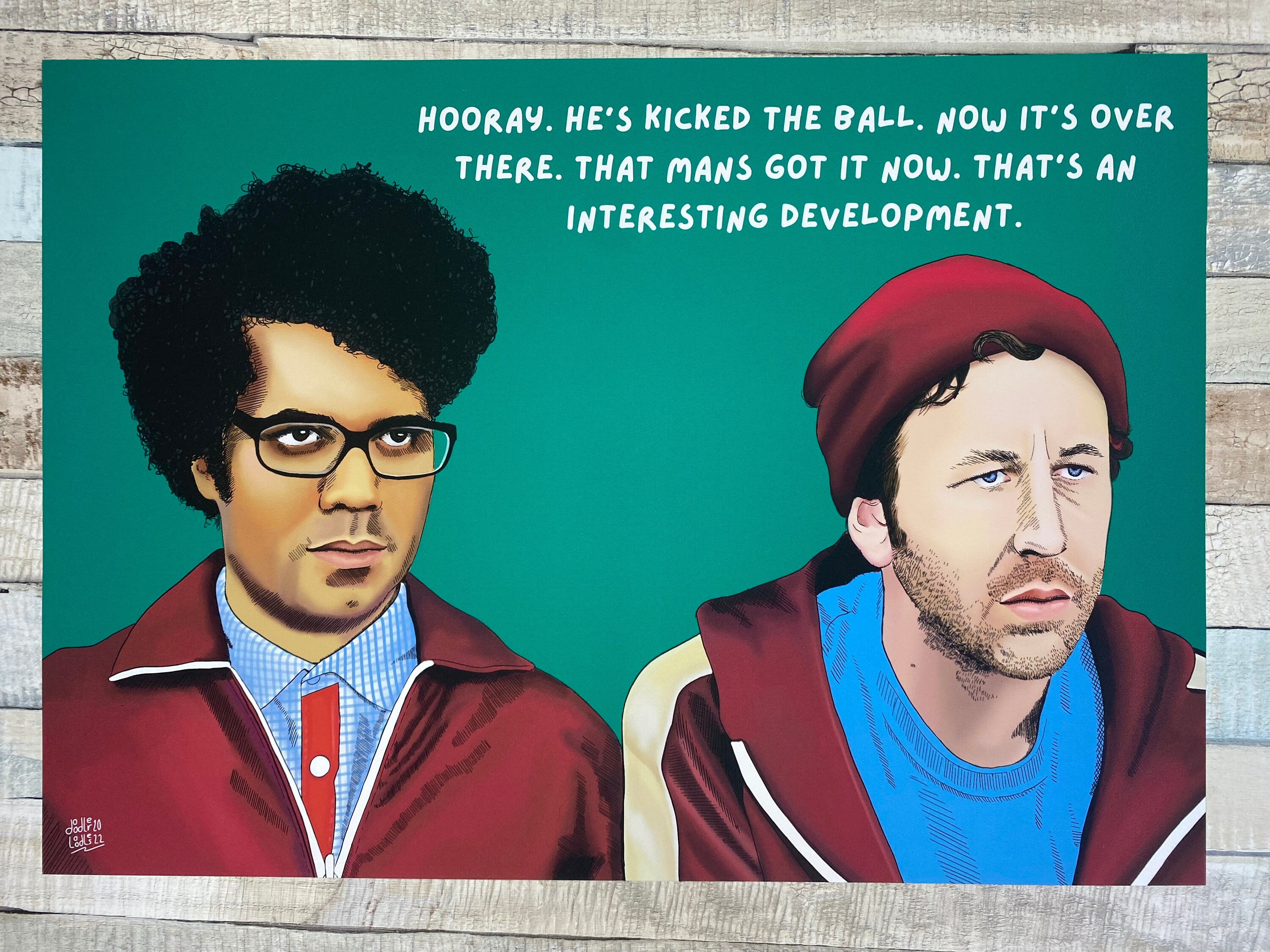 Moss and Roy the IT Crowd Art Print With Quote Room Decor - Etsy