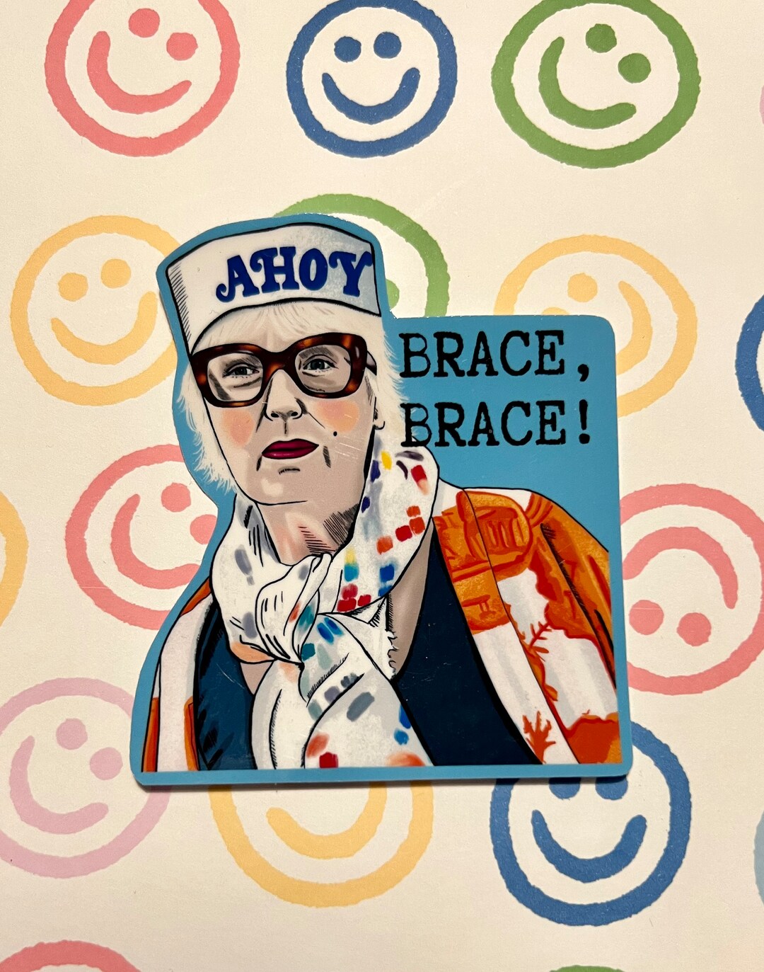 Jenny Eclair, Taskmaster, Brace, Brace Vinyl Stickers and Magnets. - Etsy