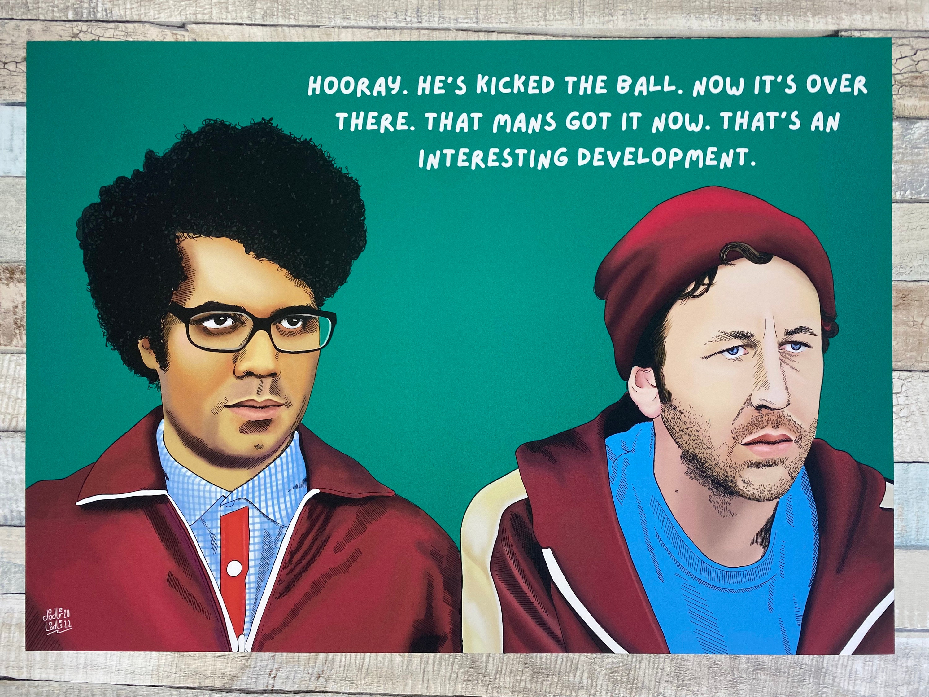 Moss and Roy the IT Crowd Art Print With Quote Room Decor - Etsy