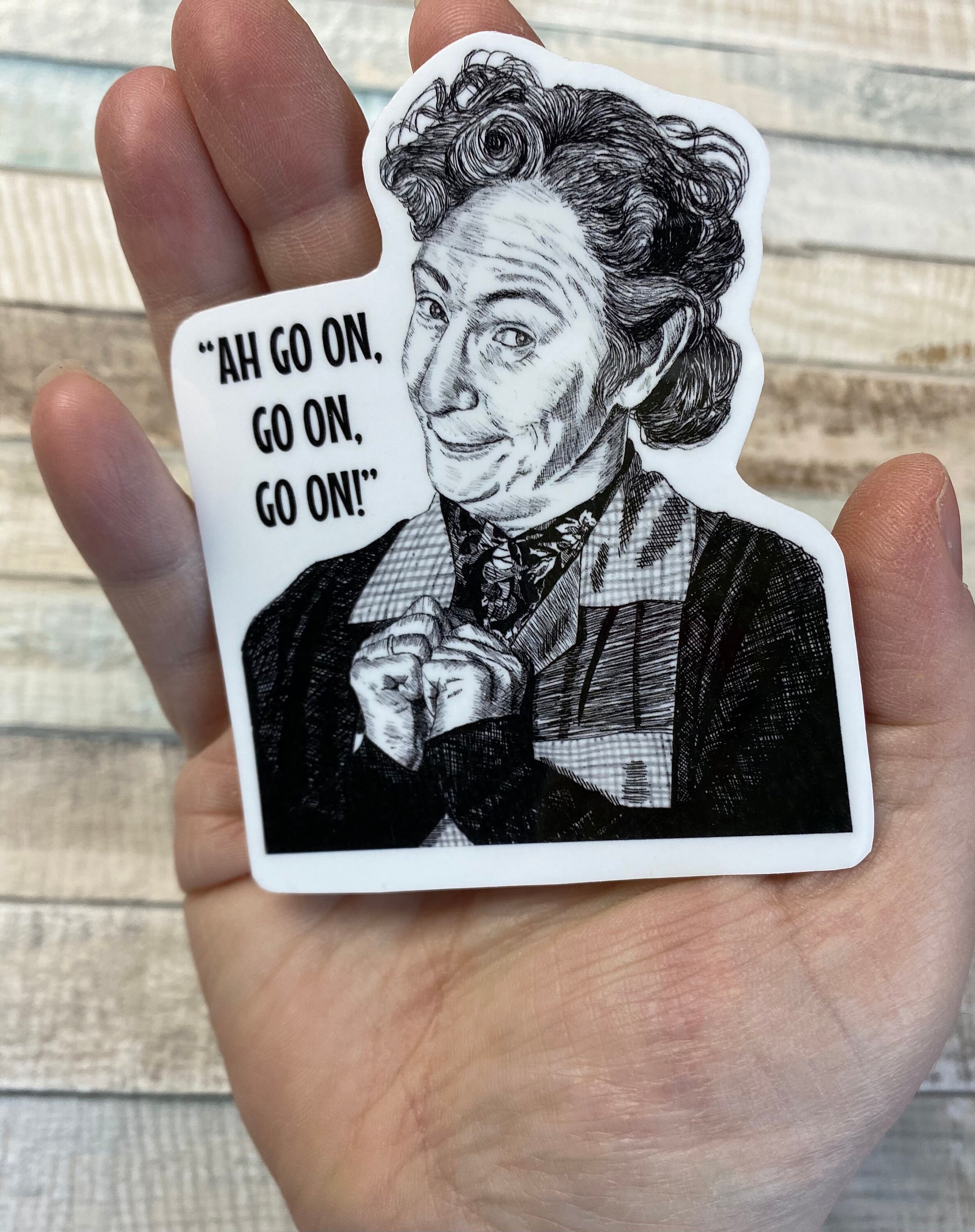 Mrs Doyle Father Ted Ah Go On Vinyl Sticker. Water Bottle - Etsy