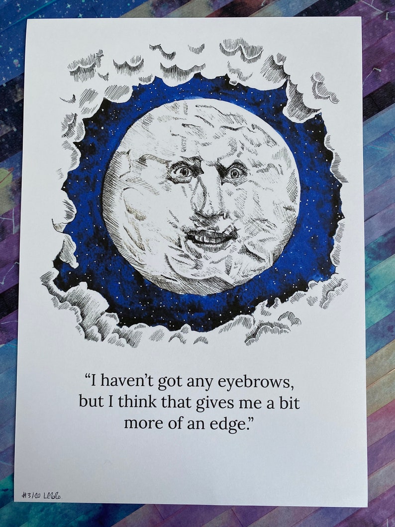 The Moon The Mighty Boosh Limited Art Print. | Etsy