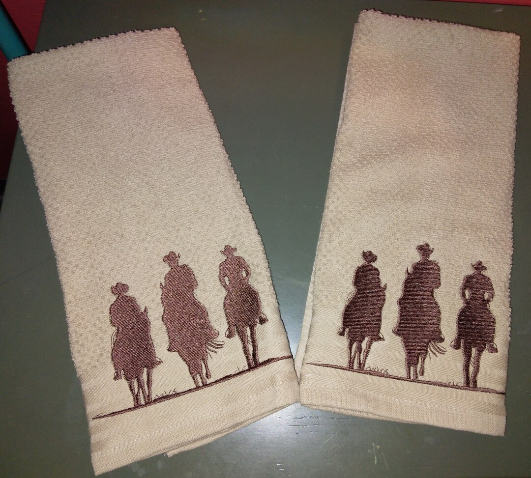 Western Cowboy's Kitchen Towels, Rustic, Horse - Etsy