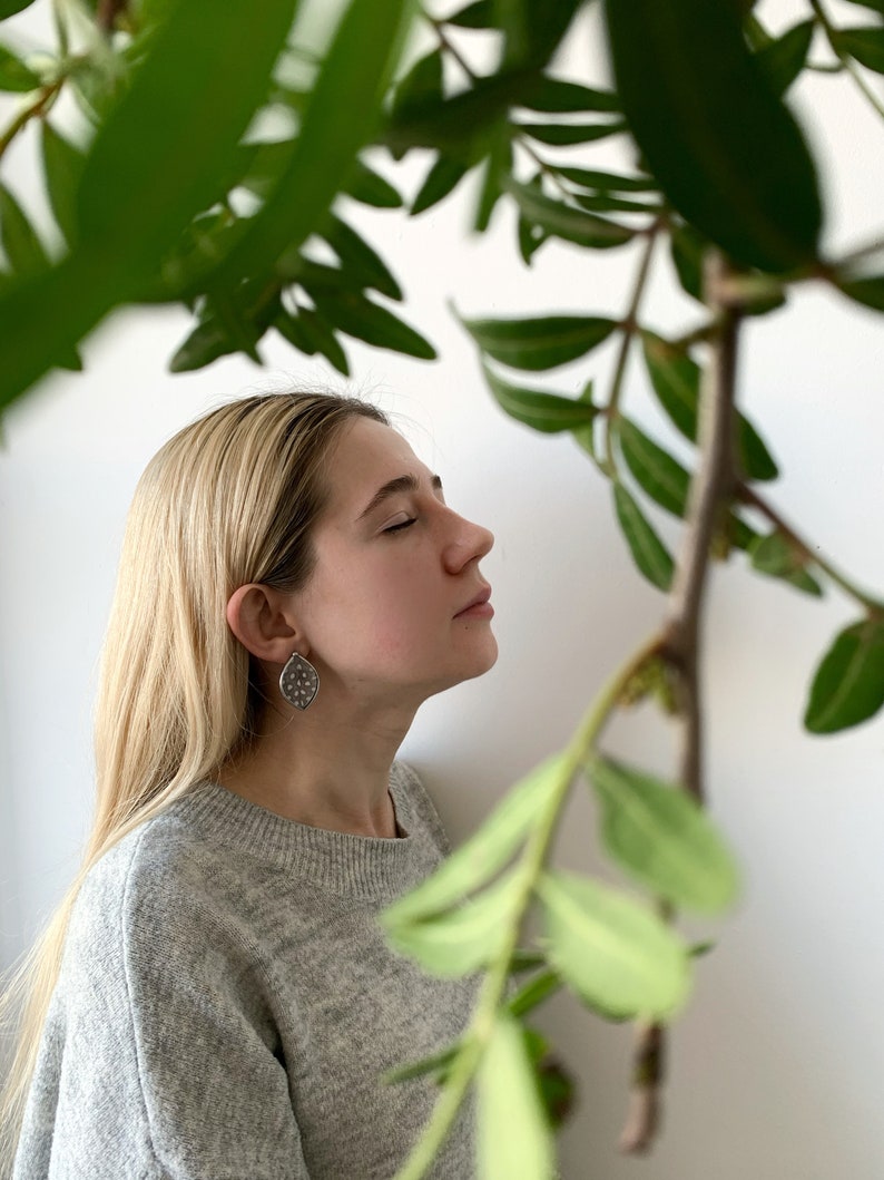 Polka Dot Bir Elegant Stained Glass Earrings With Real Guinea - Etsy