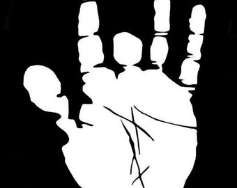 Hand Print Decal | Etsy