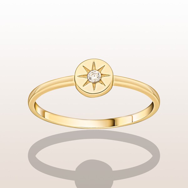 Sun Signet Ring - Etsy