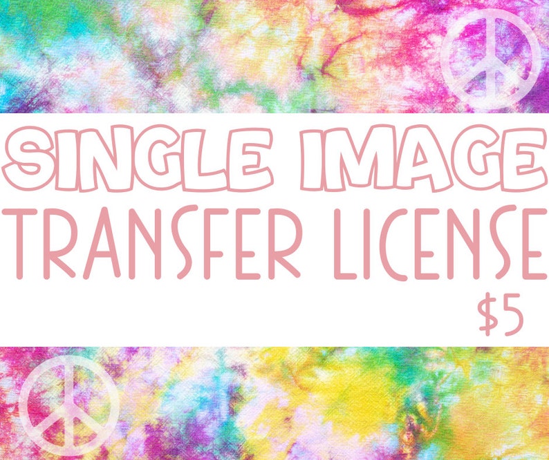 Single Image Transfer License - Etsy
