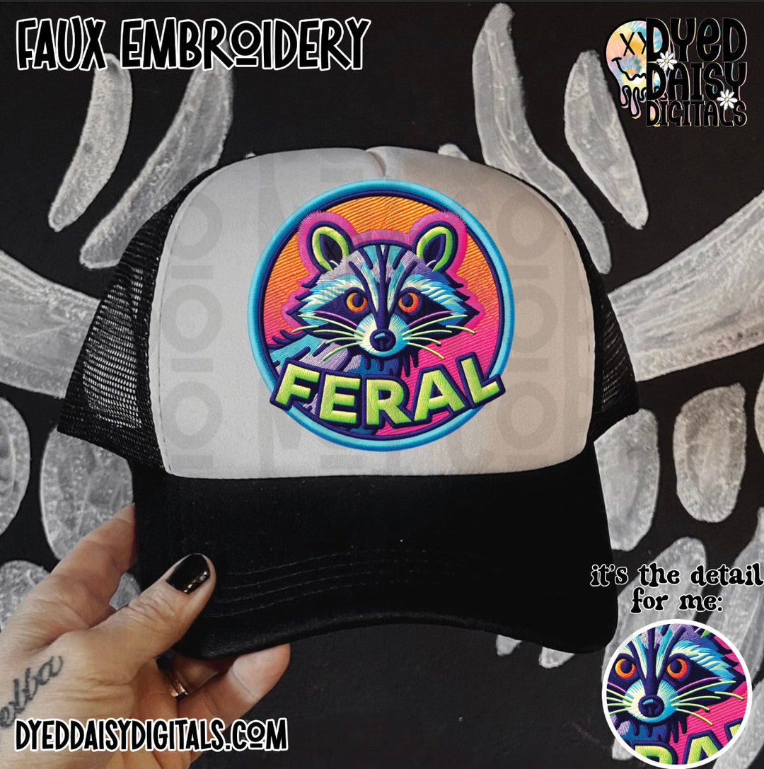 Feral Faux Patch Faux Embroidery Digital Design Download - Etsy