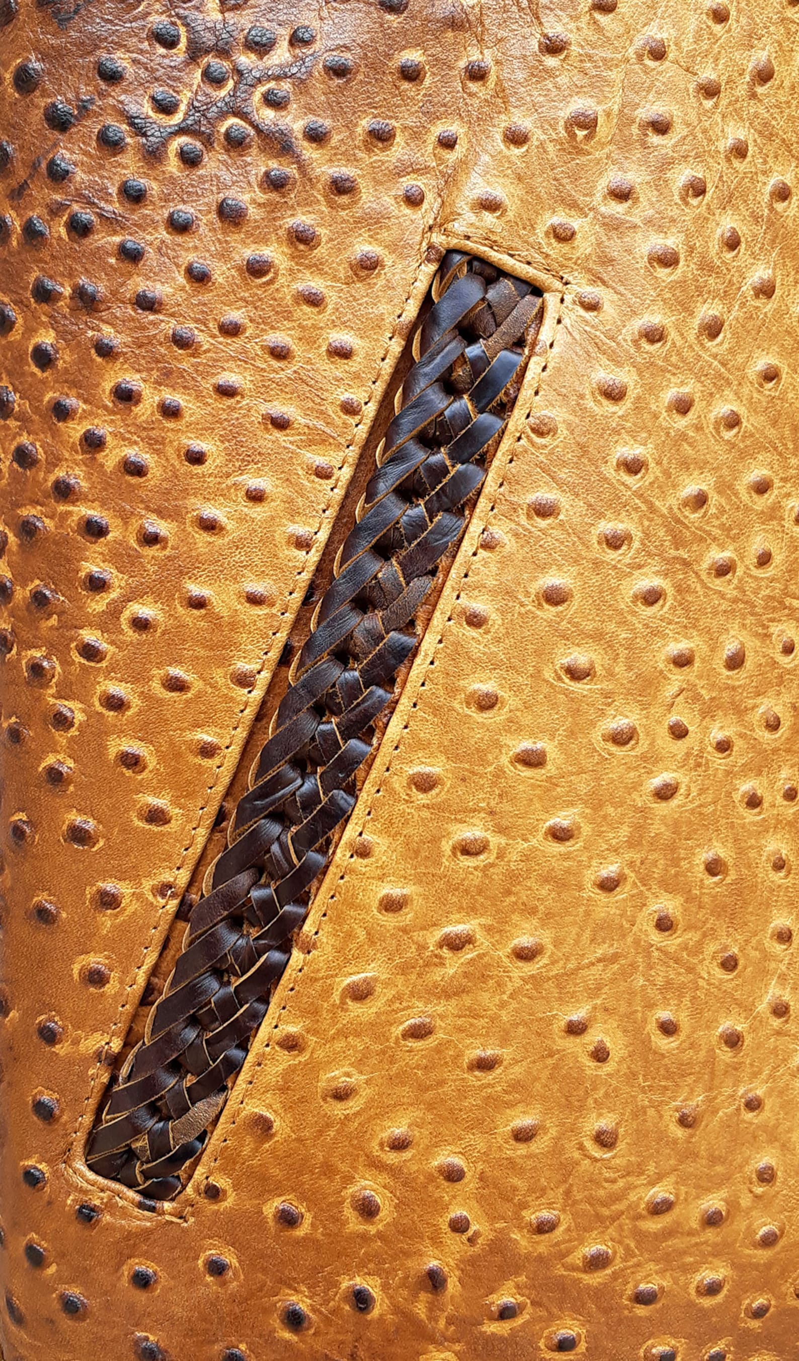 Ostrich Embossed Leather Vest for Bikers. 100% Handcrafted Vest ...