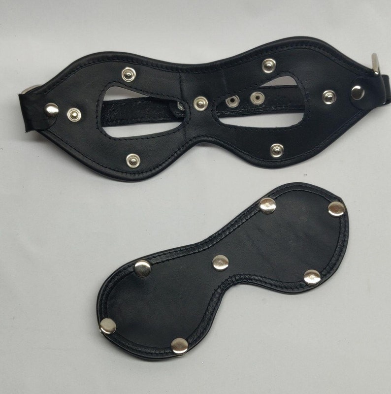 Blind Bottom Leather Face Bdsm Mask Fsman Submissive Mask - Etsy