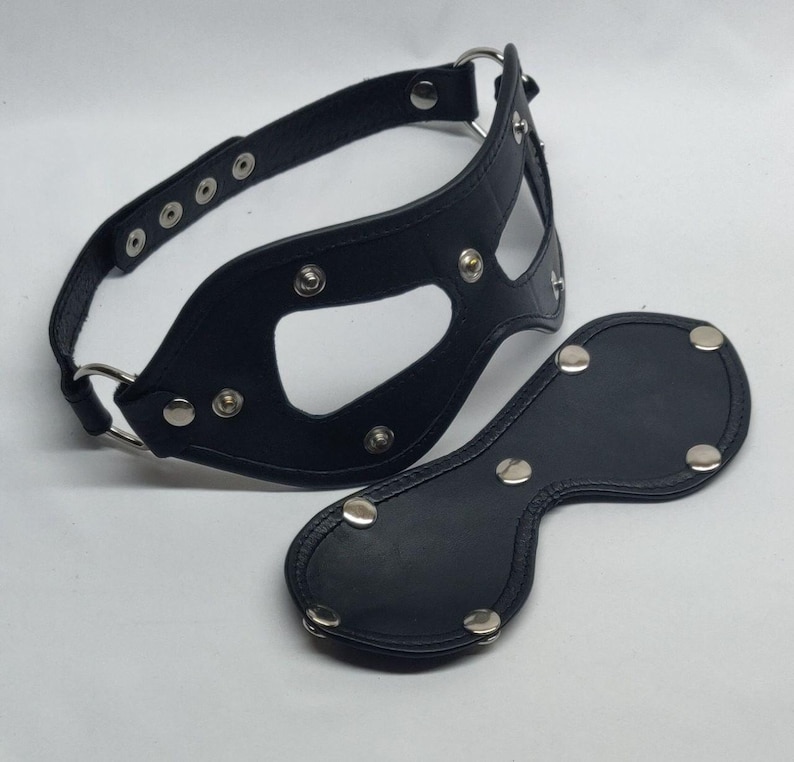 Blind Bottom Leather Face Bdsm Mask Fsman Submissive Mask - Etsy