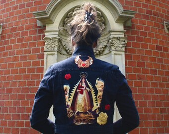 Black Virgin Mary Jacket - Etsy