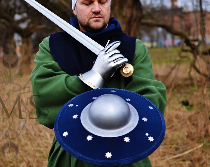 Medieval Fencing Buckler shield With Stars15th Century for Sca, Living ...