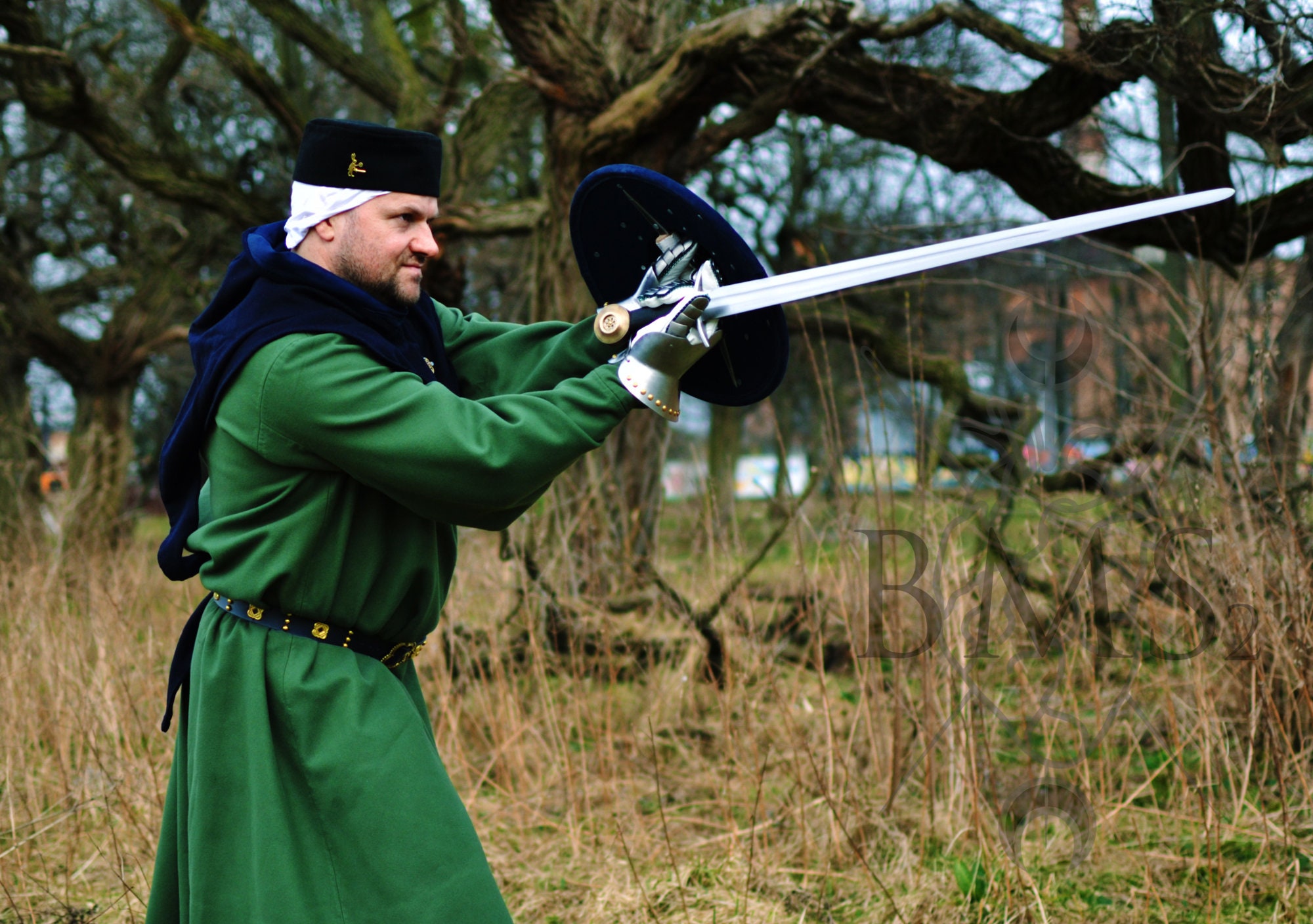 Medieval Fencing Buckler shield With Stars15th Century for Sca, Living ...