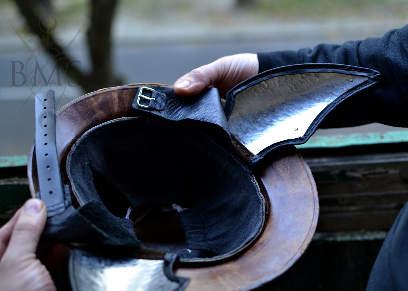 Helmet With Brass Cheek Plates Fantasy LARP - Etsy