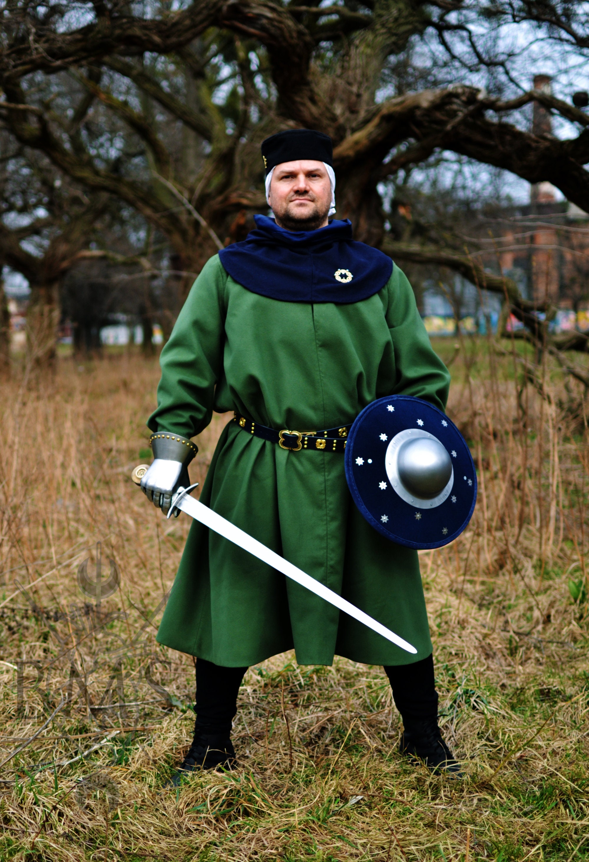 Medieval Fencing Buckler shield With Stars15th Century for Sca, Living ...