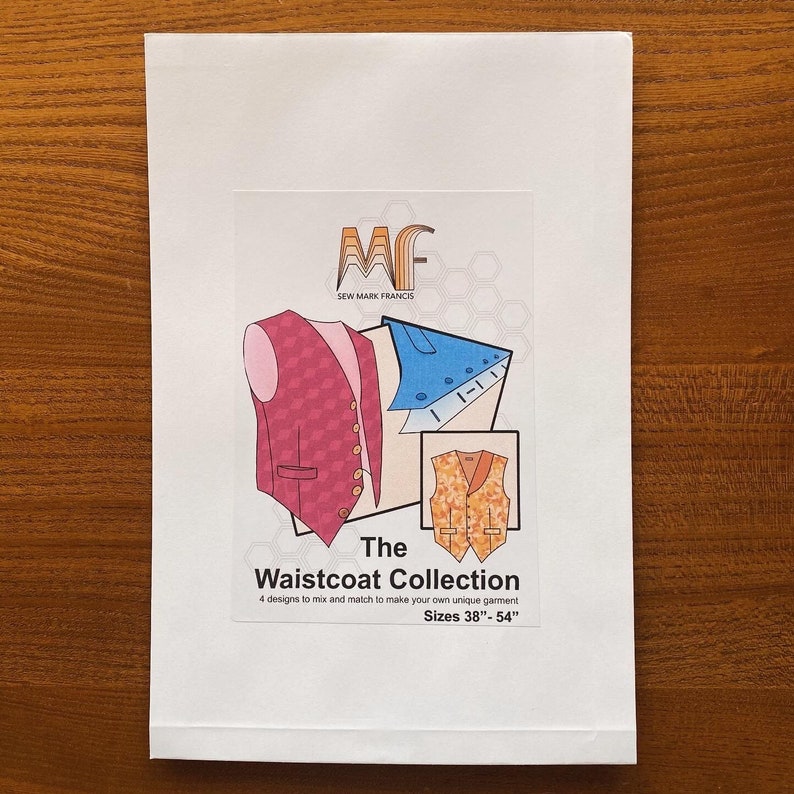 Waistcoat Collection Sewing Pattern PDF - Etsy Australia