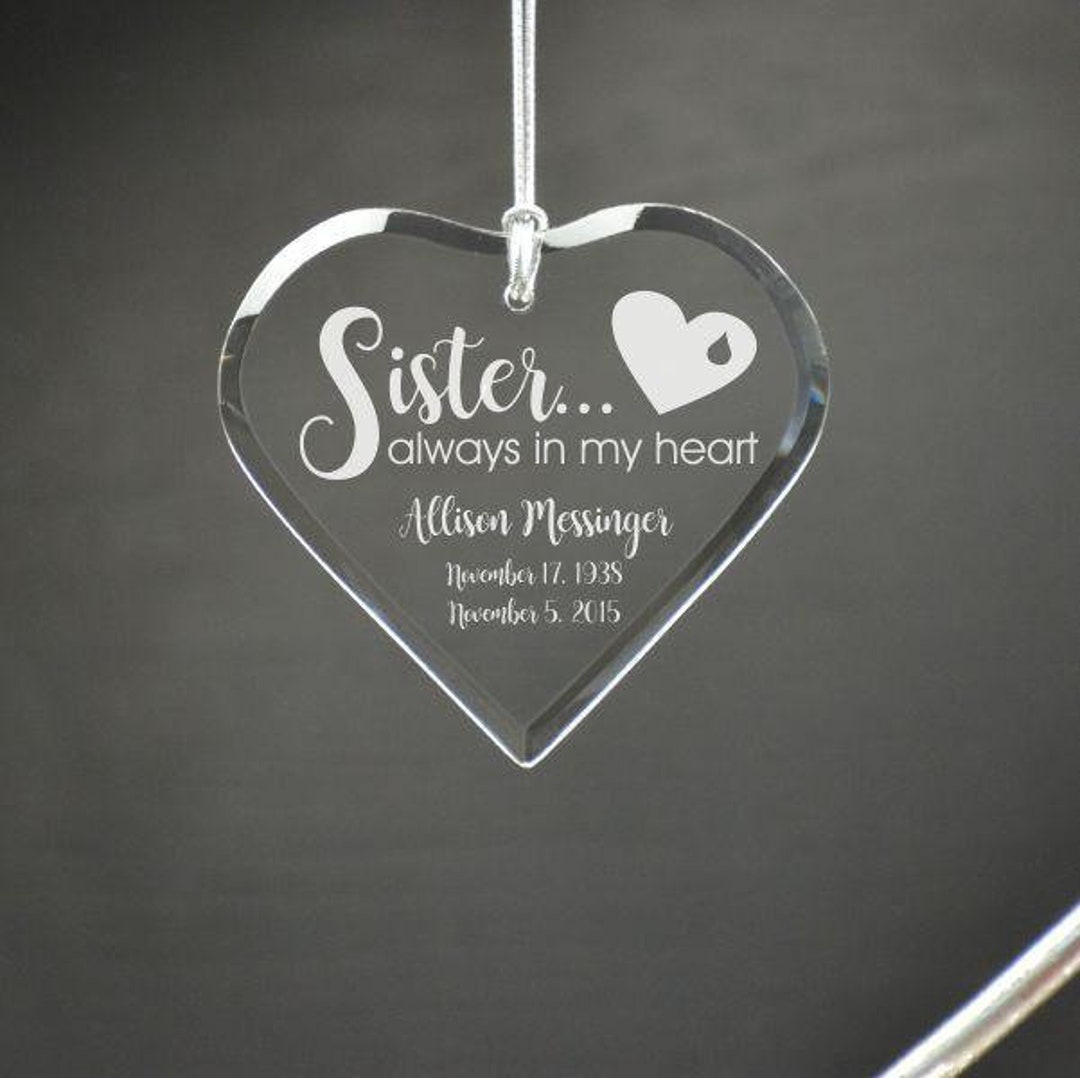 In Loving Memory of Sister Gifts Personalized Memorial Gifts for Loss ...