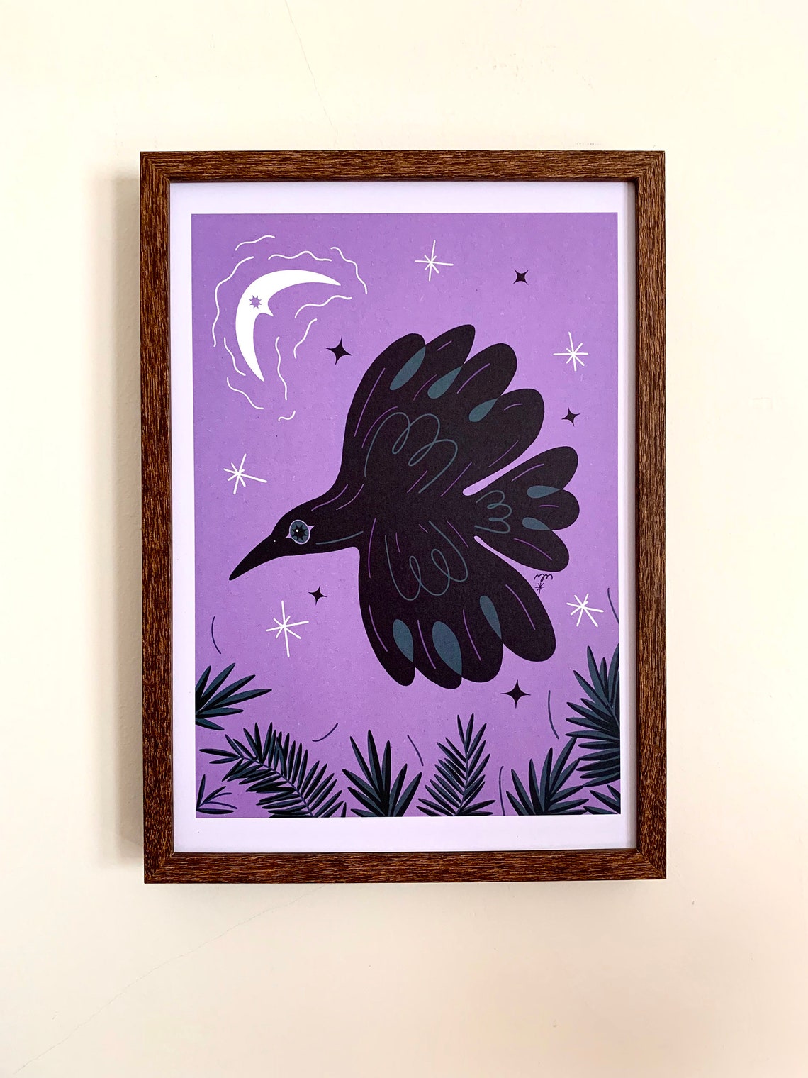 CROW FAMILIAR A4 Illustrated Digital Print Recycled Paper - Etsy