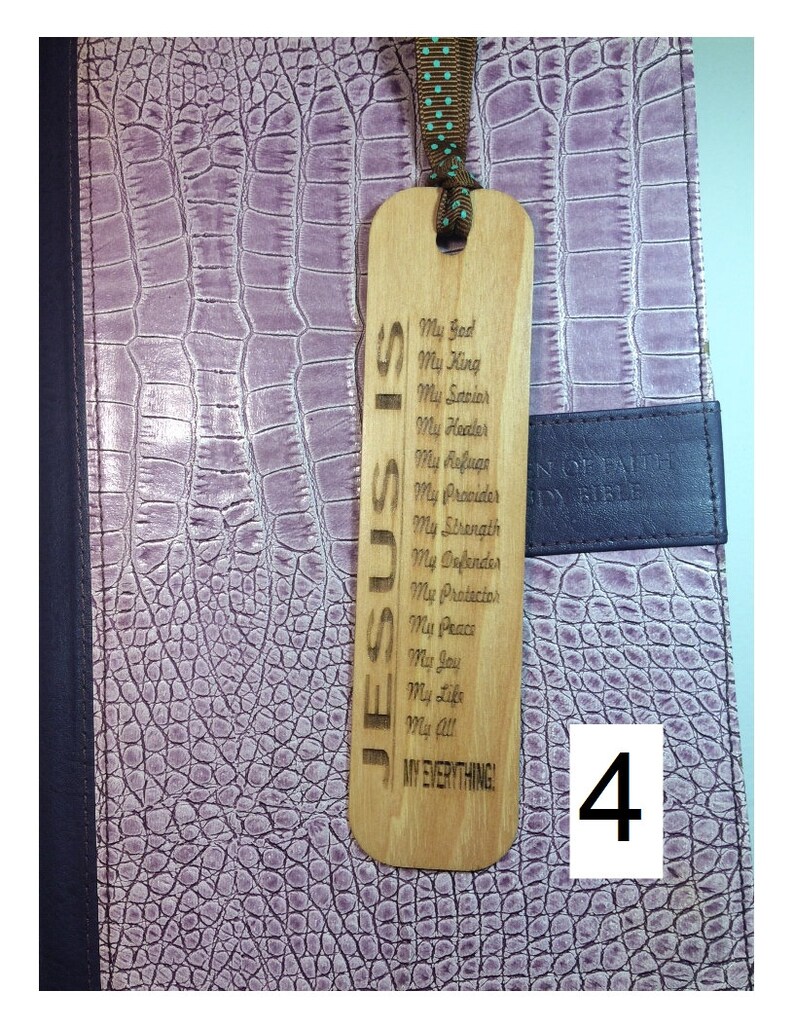 Personalized Christian Bookmarks Solid Hickory Christian Gift | Etsy