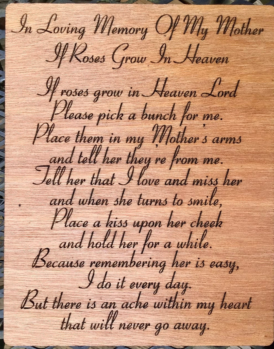 Memory of Mother Gift, Happy Mother’s Day Gift, Mother’s Day Gift ...