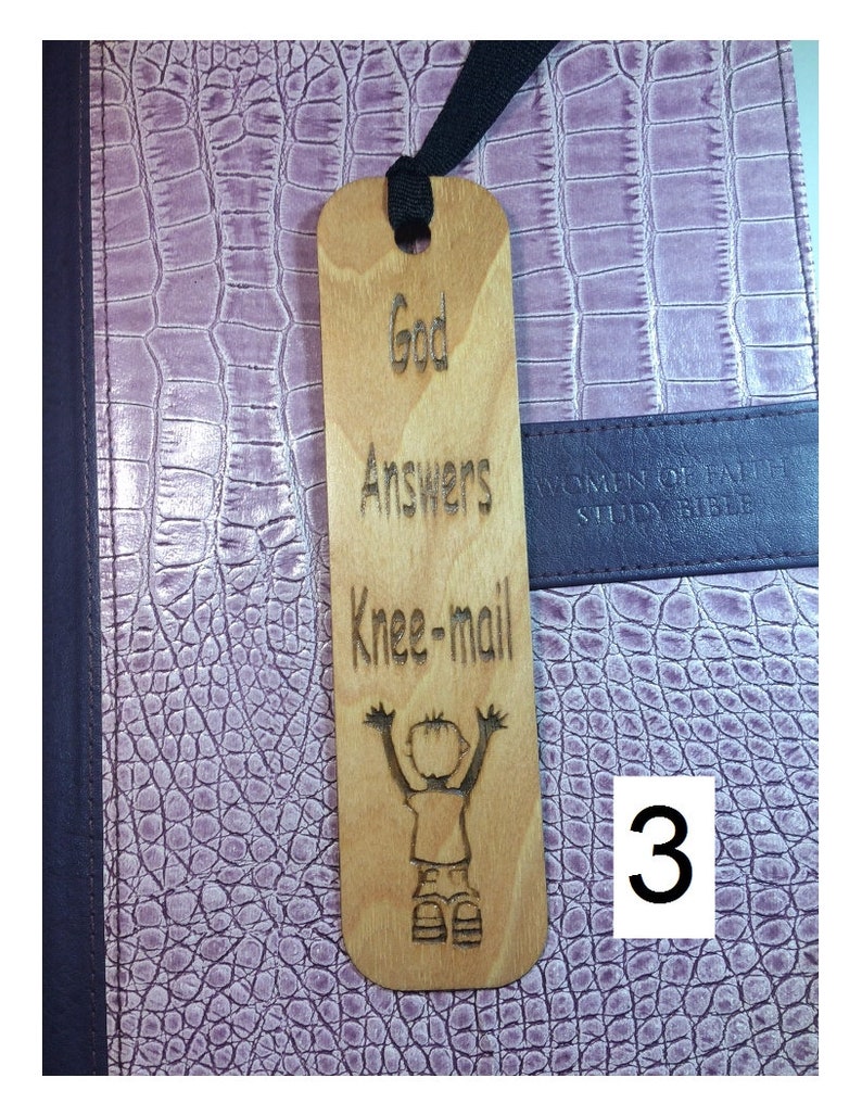 Personalized Christian Bookmarks Solid Hickory Christian Gift | Etsy