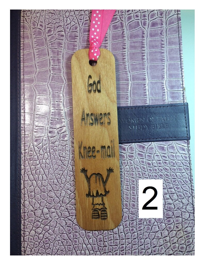 Personalized Christian Bookmarks Solid Hickory Christian Gift | Etsy
