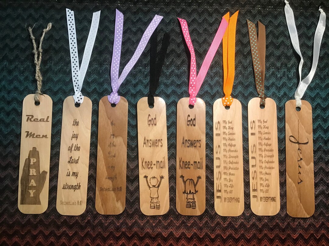 Personalized Christian Bookmarks Solid Hickory Christian Gift Gift for ...